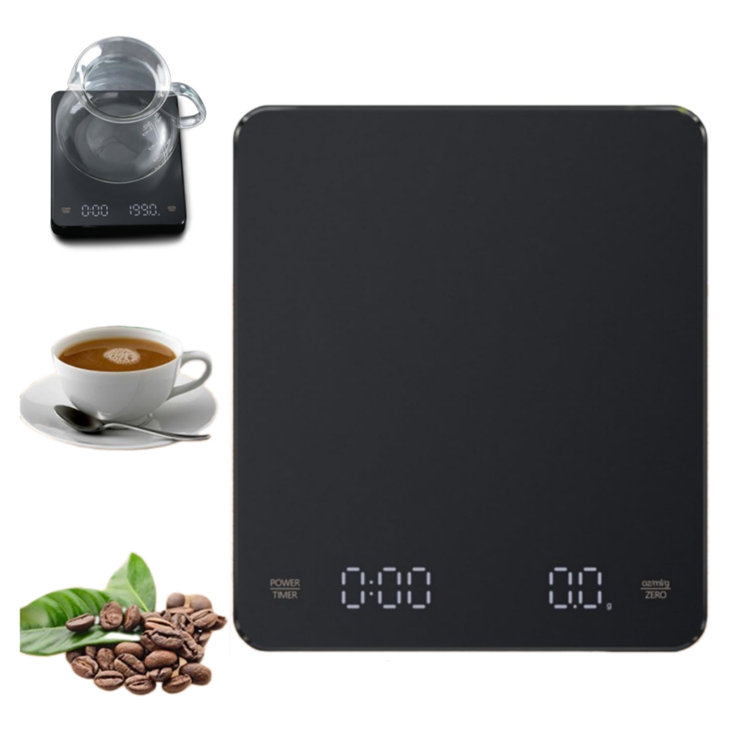 Dingrich Mini Coffee Scale with Timer & Heat Insulating Pad ...