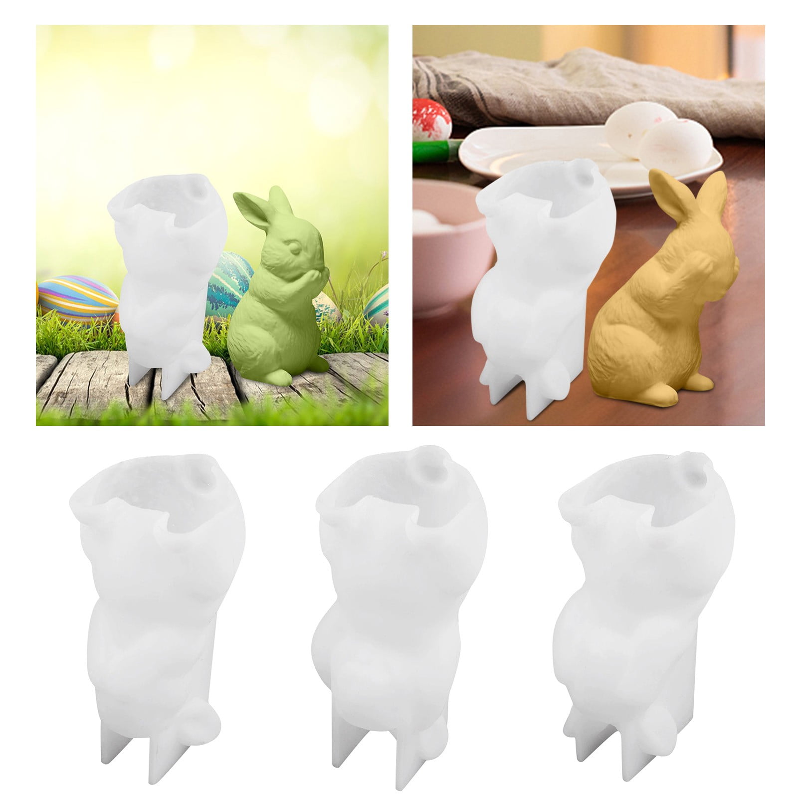 Dingyimy Easter Rabbit Silicone Mould, Rabbit Silicone Moulds, Casting ...
