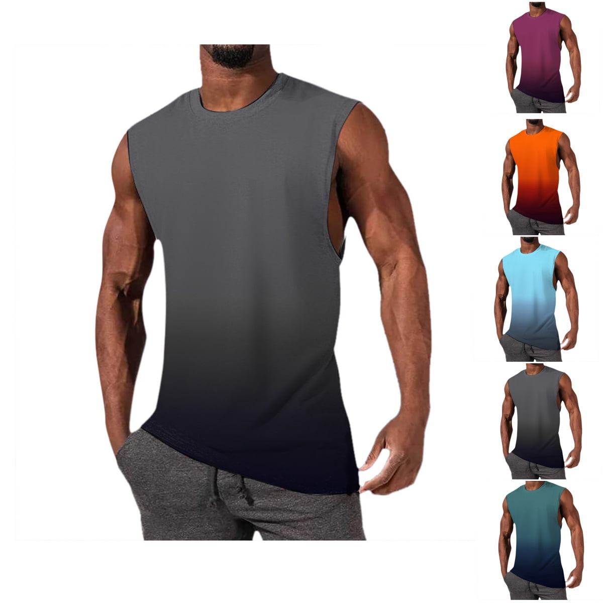 Dingyimy Men's Tank Tops,Athletic Work Mens Muscle Tee Shirt, Mens ...