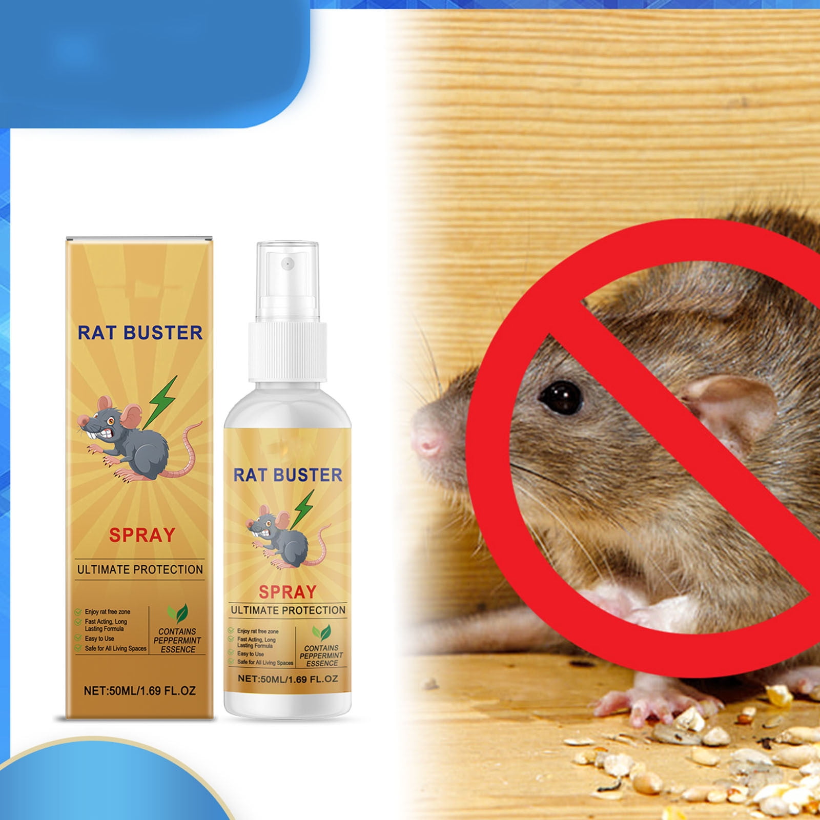 Dingyimy Rodent Repellent Bottle(1 Pack), -Powered Rat Repellent ...