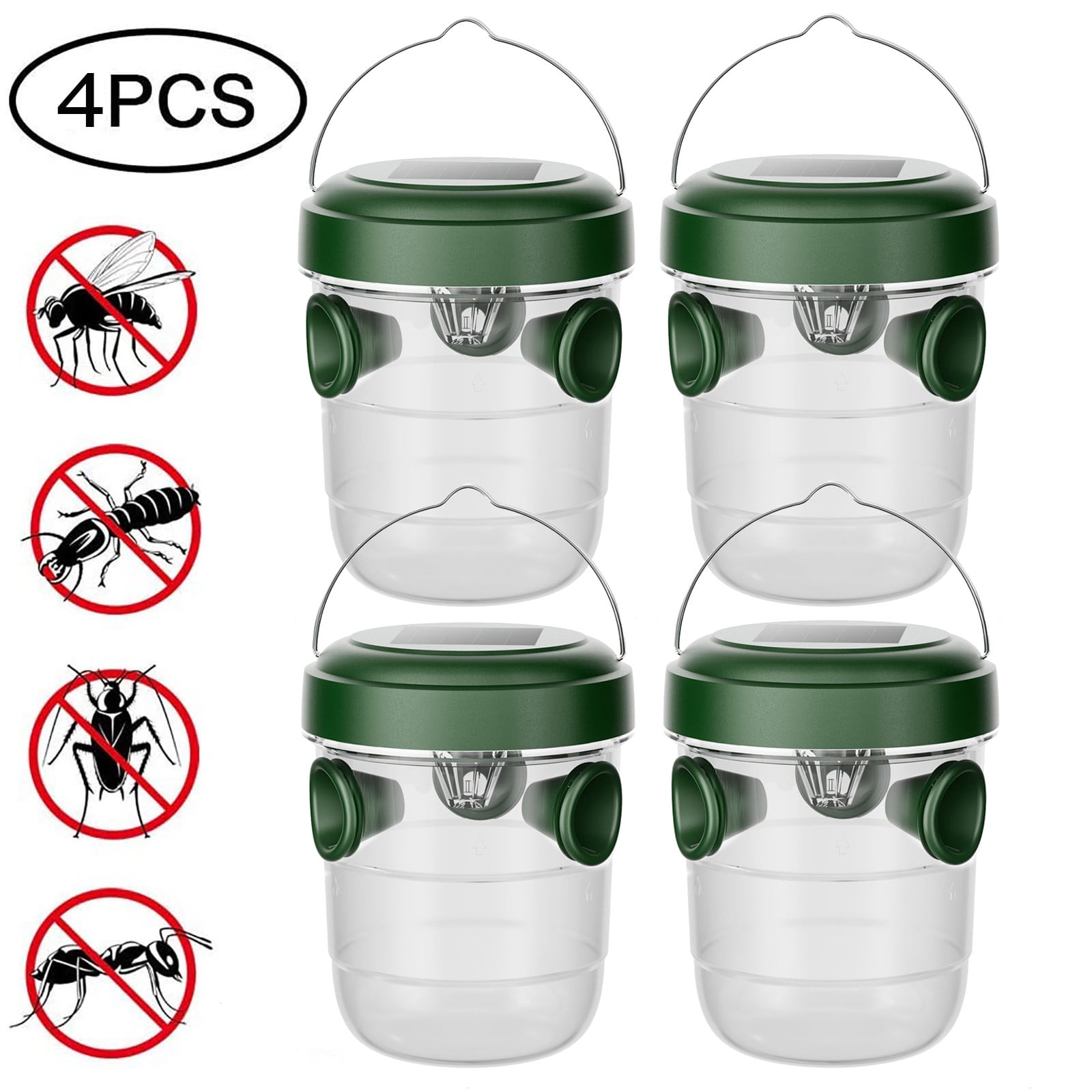 Dingyimy Solar Bug Zapper Outdoor Waterproof Wasp Traps Outdoor Hanging ...