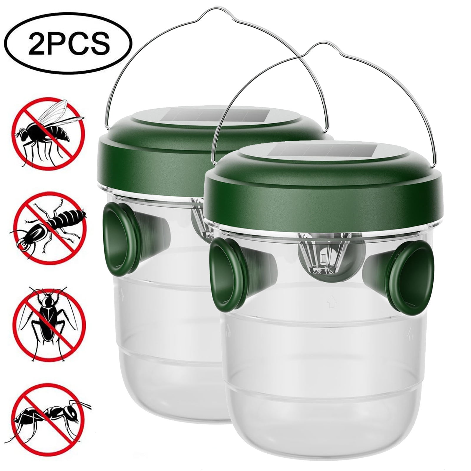 Dingyimy Solar Bug Zapper Outdoor Waterproof Wasp Traps Outdoor Hanging ...