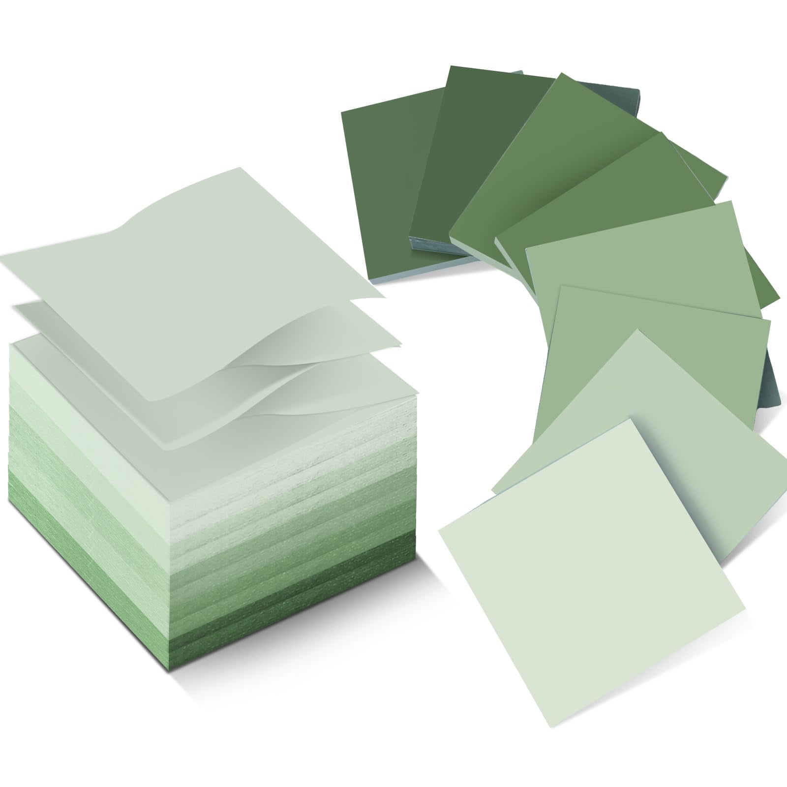 Dinifee 24 Pads Green Sticky Notes 1680 Sheets Sage Green Office ...
