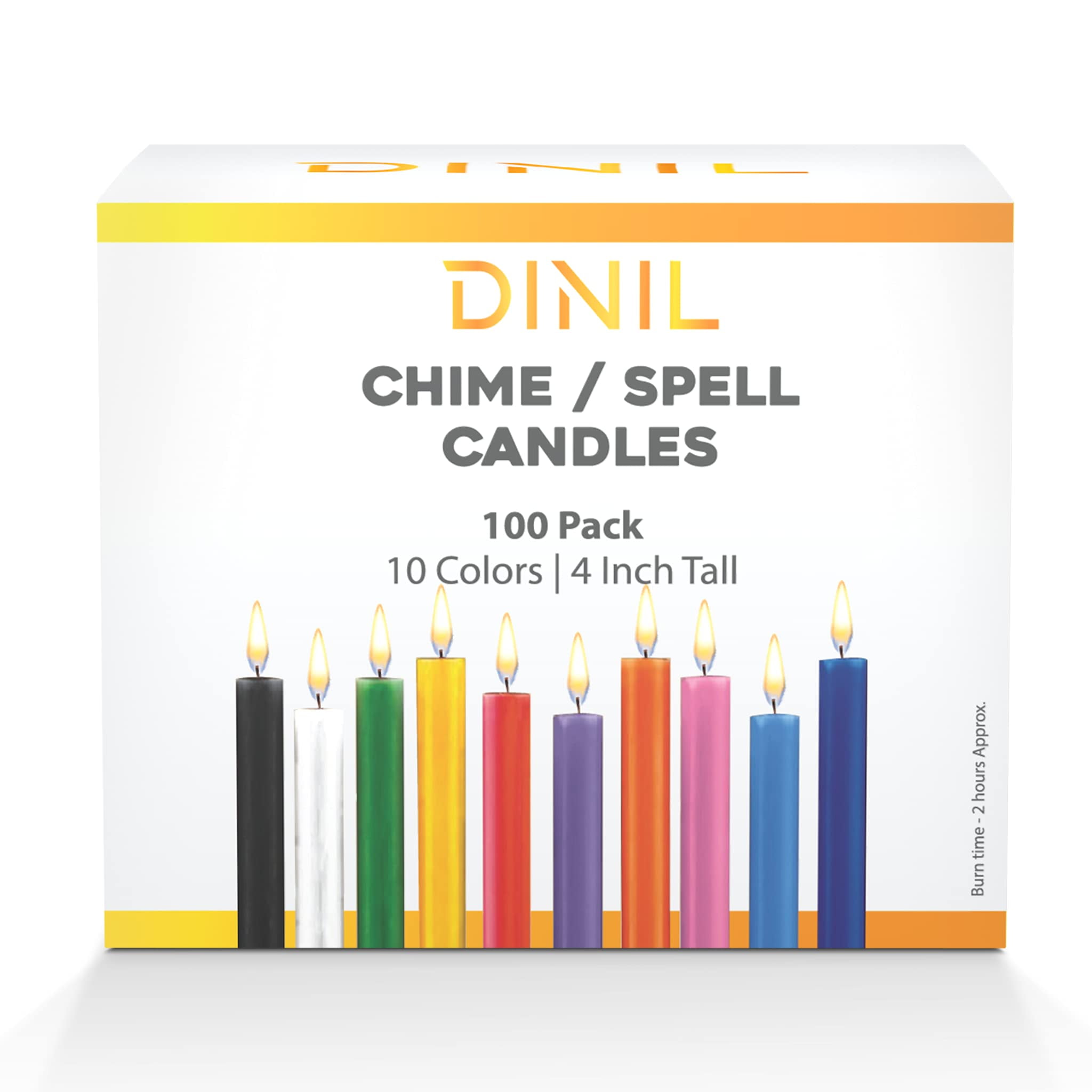 Dinil - Spell & Chime Candles - Premium Mini Taper Candles for Rituals, Prayer, Birthdays ...