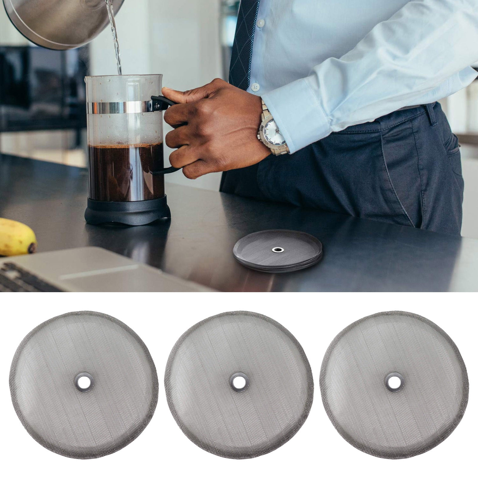 Dining 3Packs French Replacement Filter Mesh Screen Coffee Filters ...