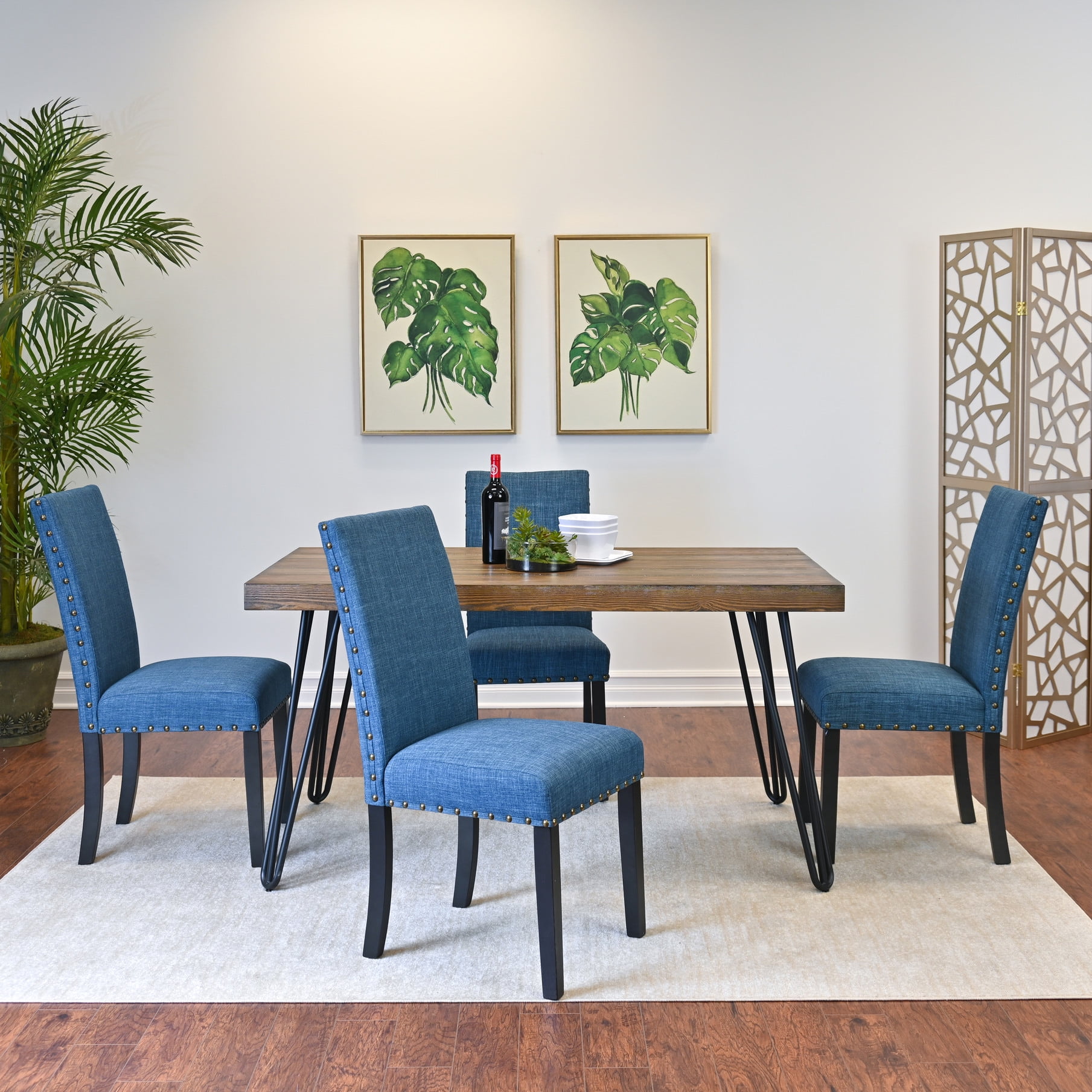 Dining: 5 With Rustic Table & Chairs, Construction Dining 4 Chairs ...