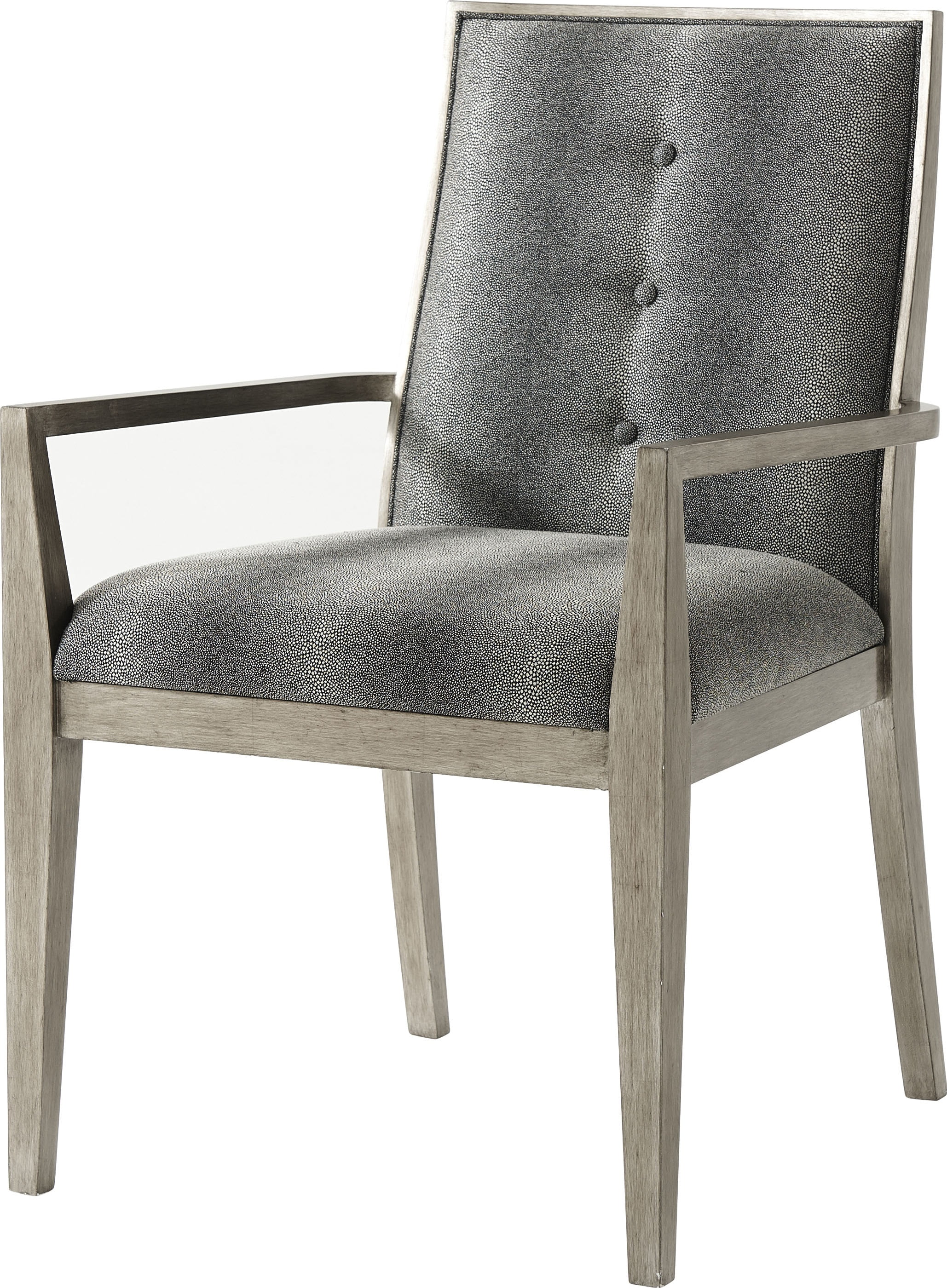 Dining Arm Chair THEODORE ALEXANDER Modern Classic Square Tapered Legs ...