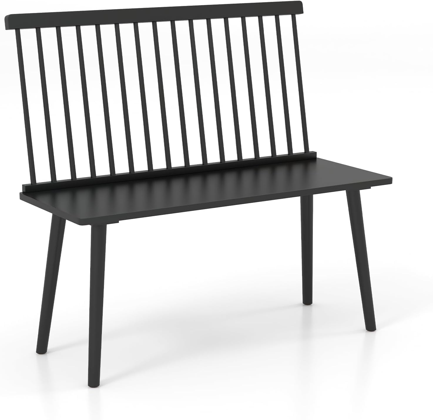 **dining bench with back, black windsor bench with spindle back & anti ...