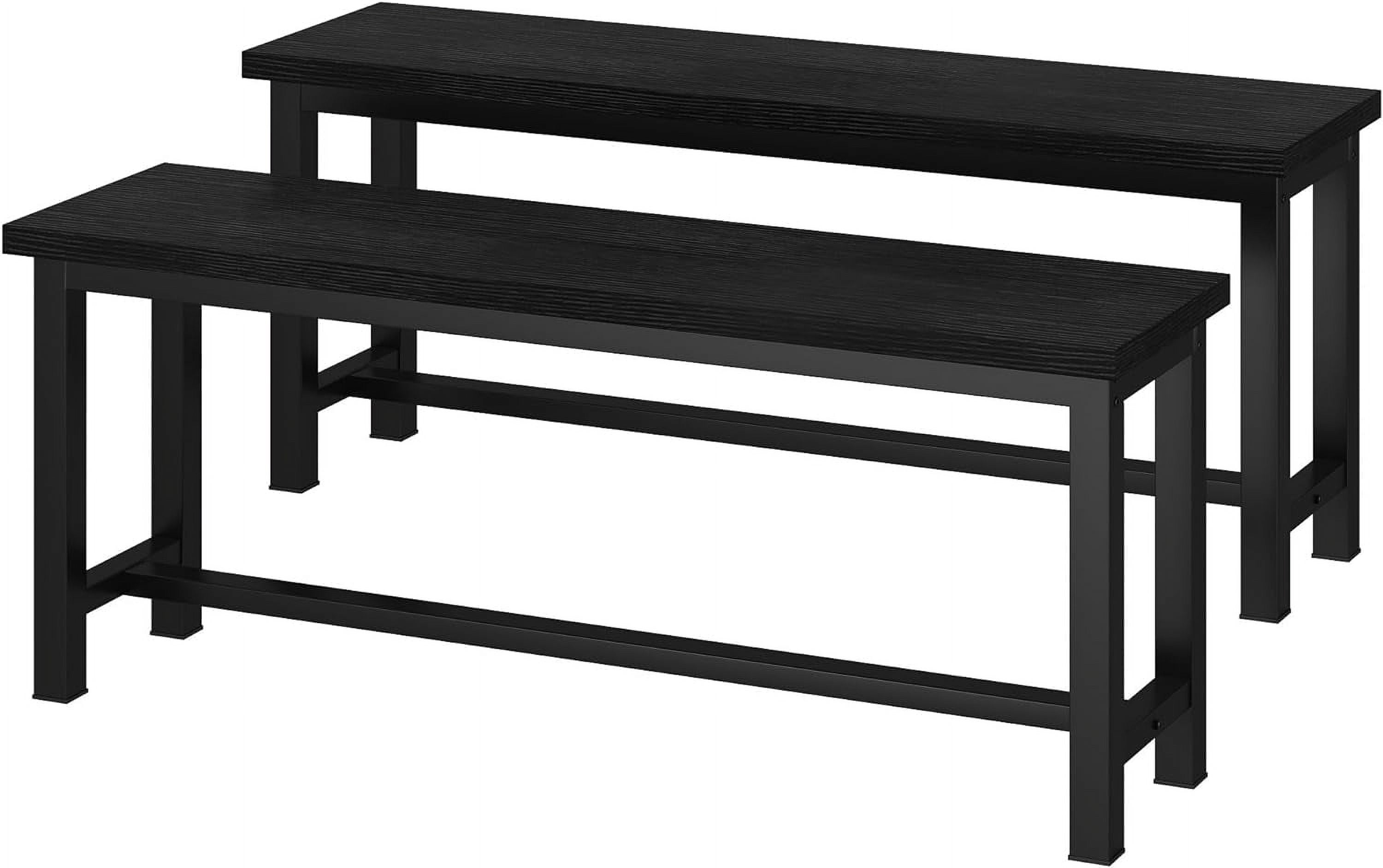 Dining Benches, 39 Inch Kitchen Benches, Pair of 2 Table Benches for ...
