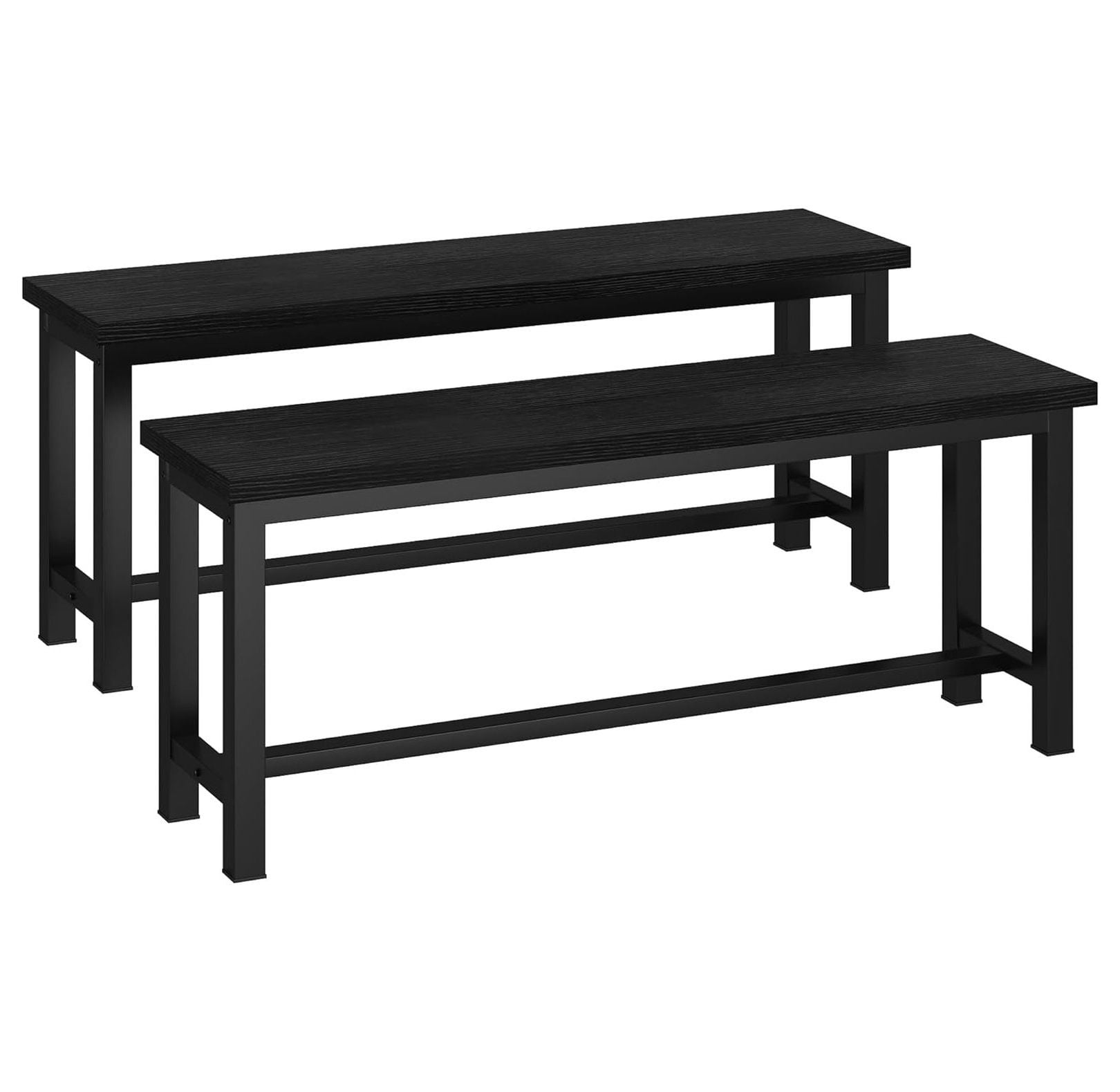 Dining Benches, 39 Inch Table Benches, Pair of 2 Benches for Dining ...