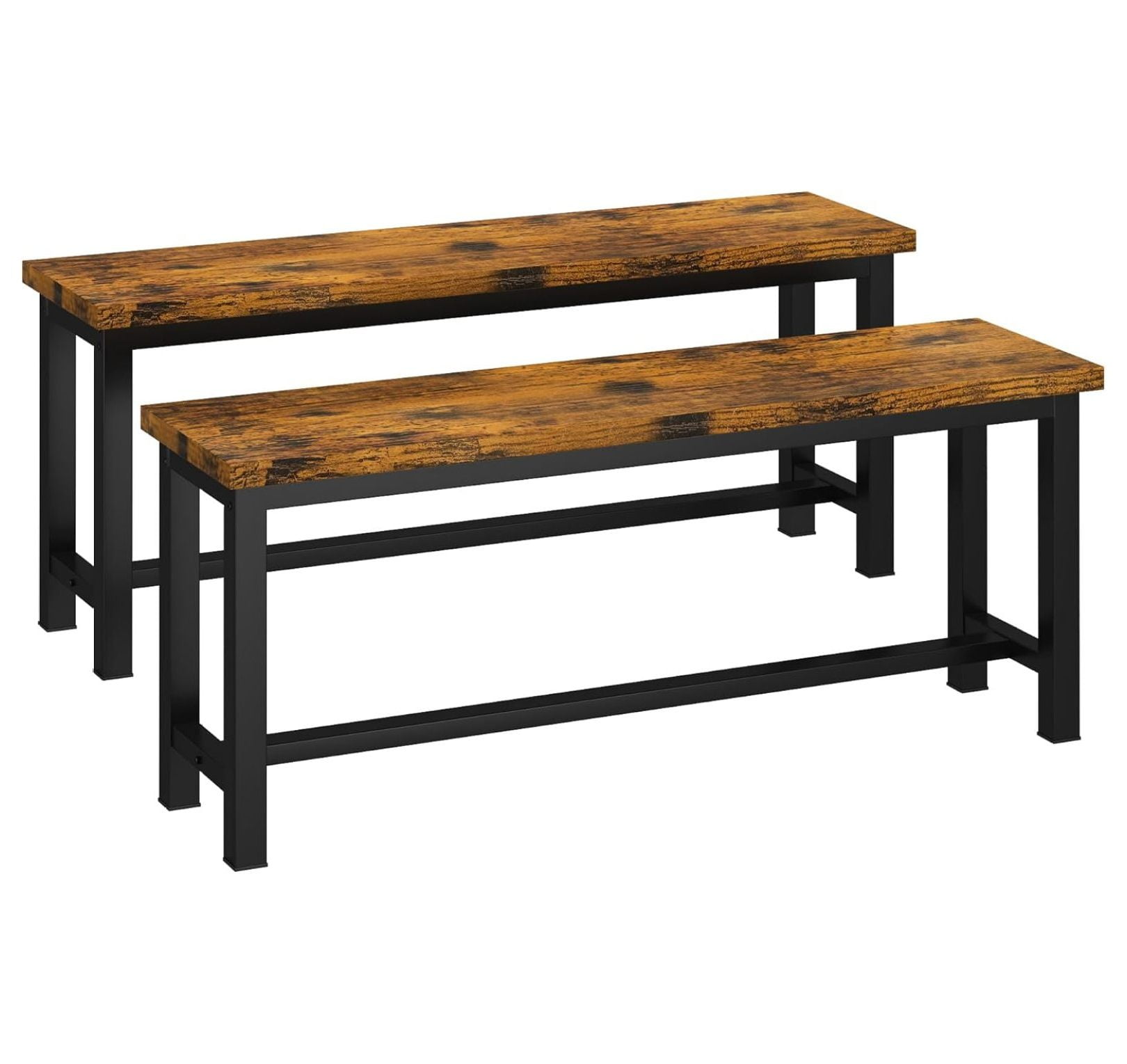 Dining Benches, 39 Inch Table Benches, Pair of 2 Benches for Dining ...