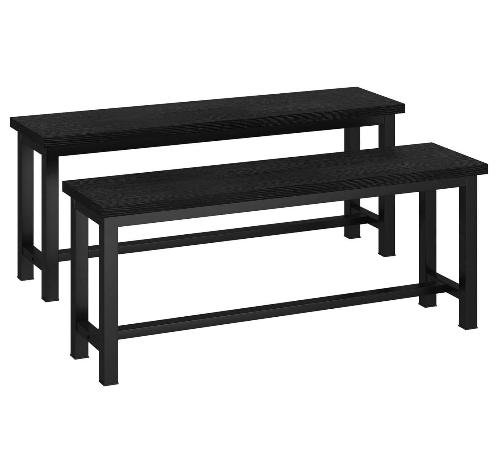 Dining Benches, 39 Inch Table Benches, Pair of 2 Benches for Dining ...