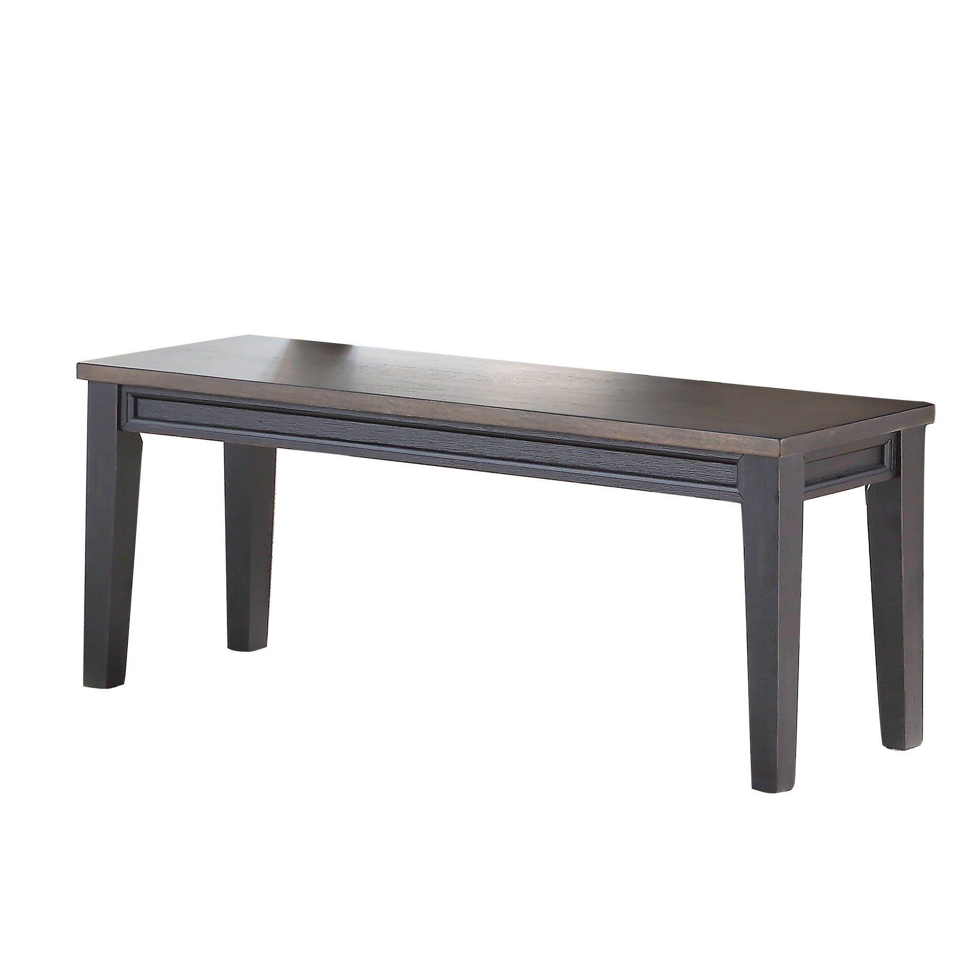 Dining Benches, Raven - Noir Bench - Dark Brown, Dark Brown Wooden ...