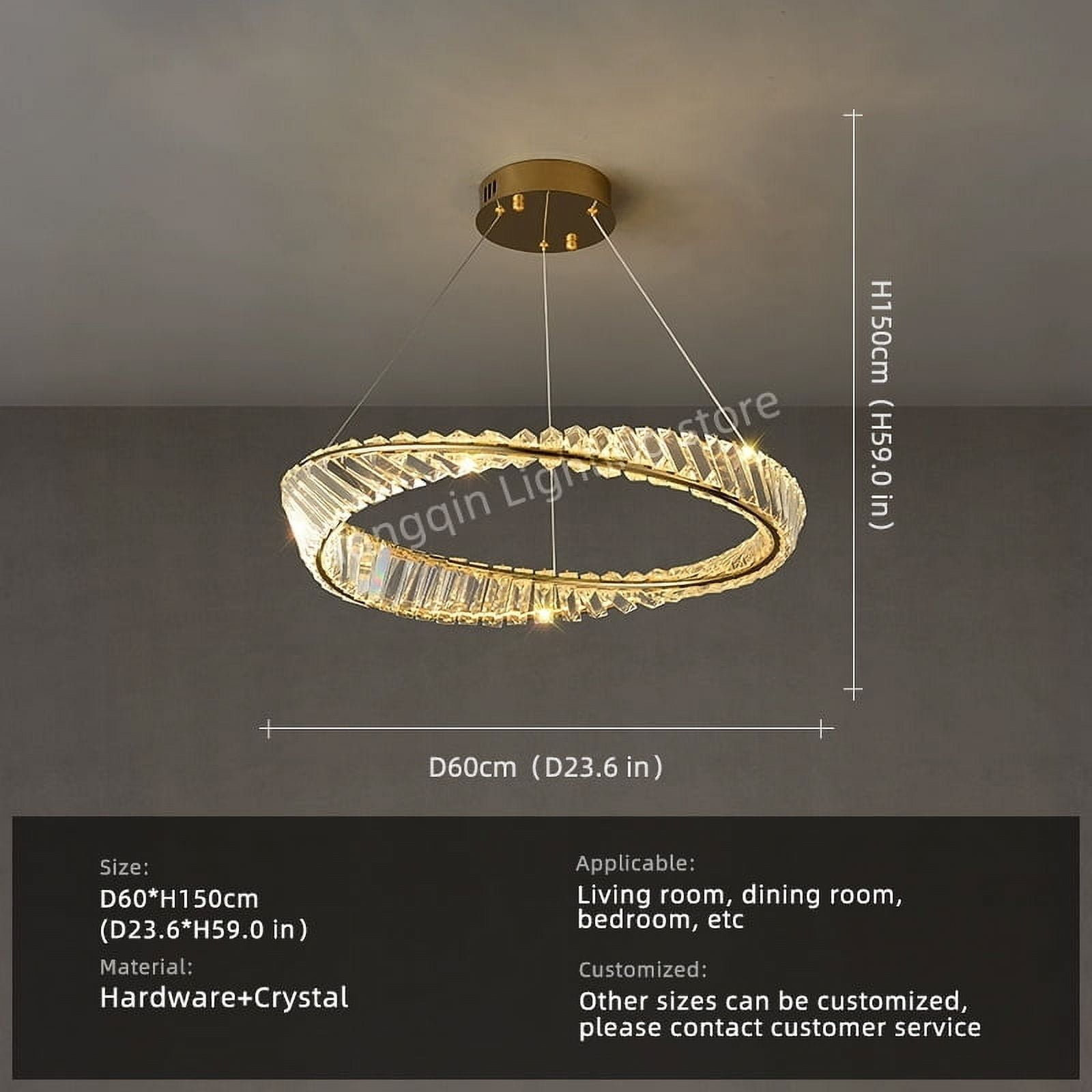 Dining Ceiling Hanging Lamp American Crystal Chandelier Light For ...