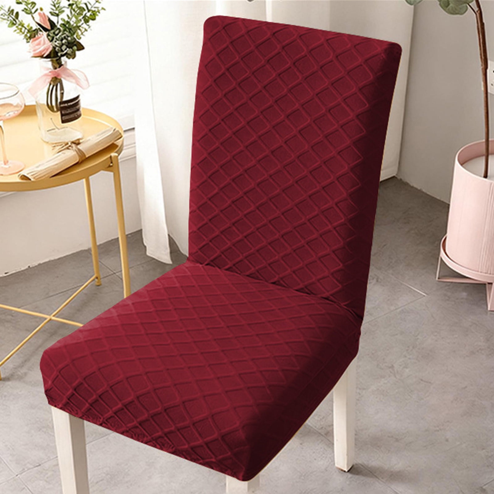 Dining Chair Cover – High Back Slipcover | Washable Nylon Spandex ...