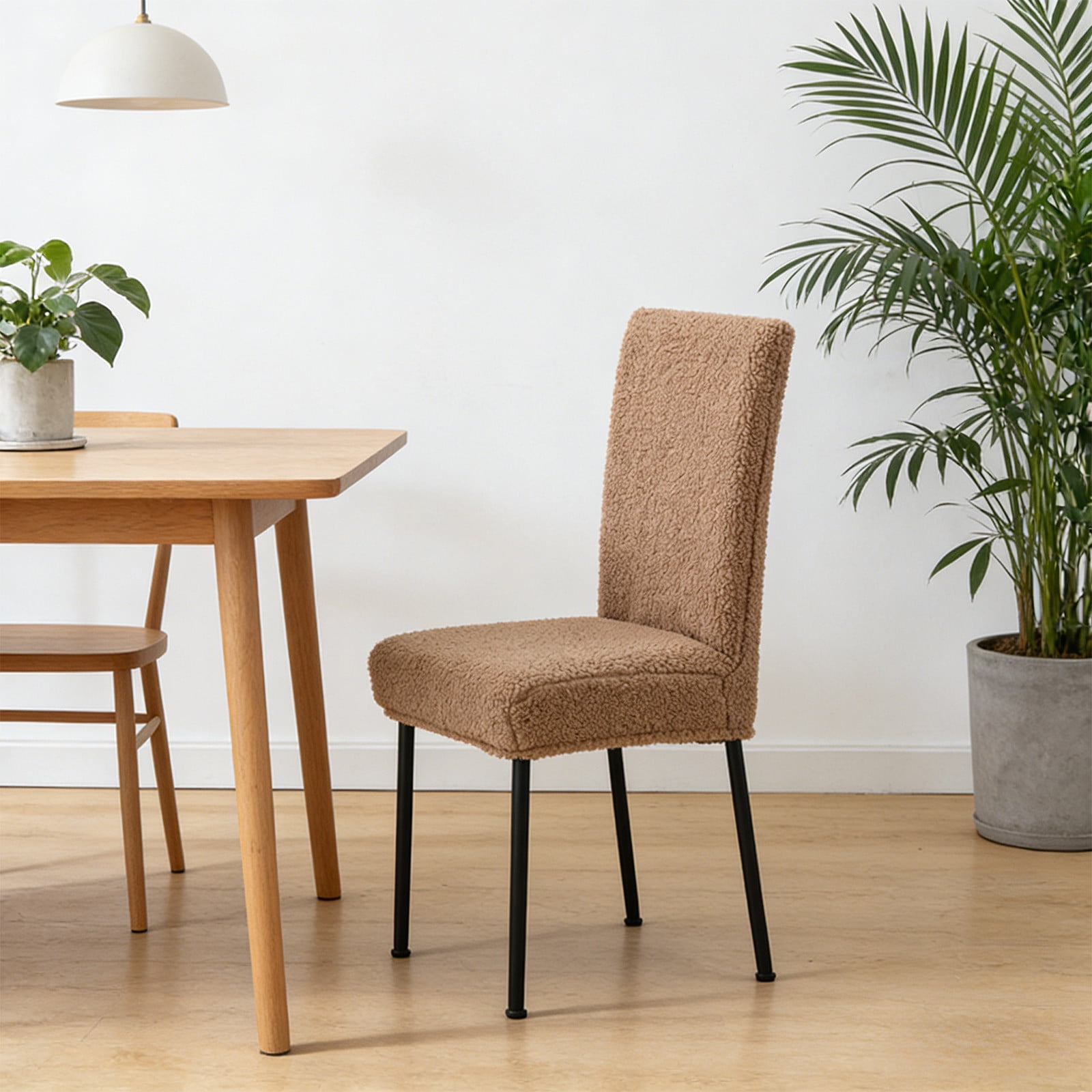 Dining Chair Cover | Thickened Fleece High-Elastic Polyester ...