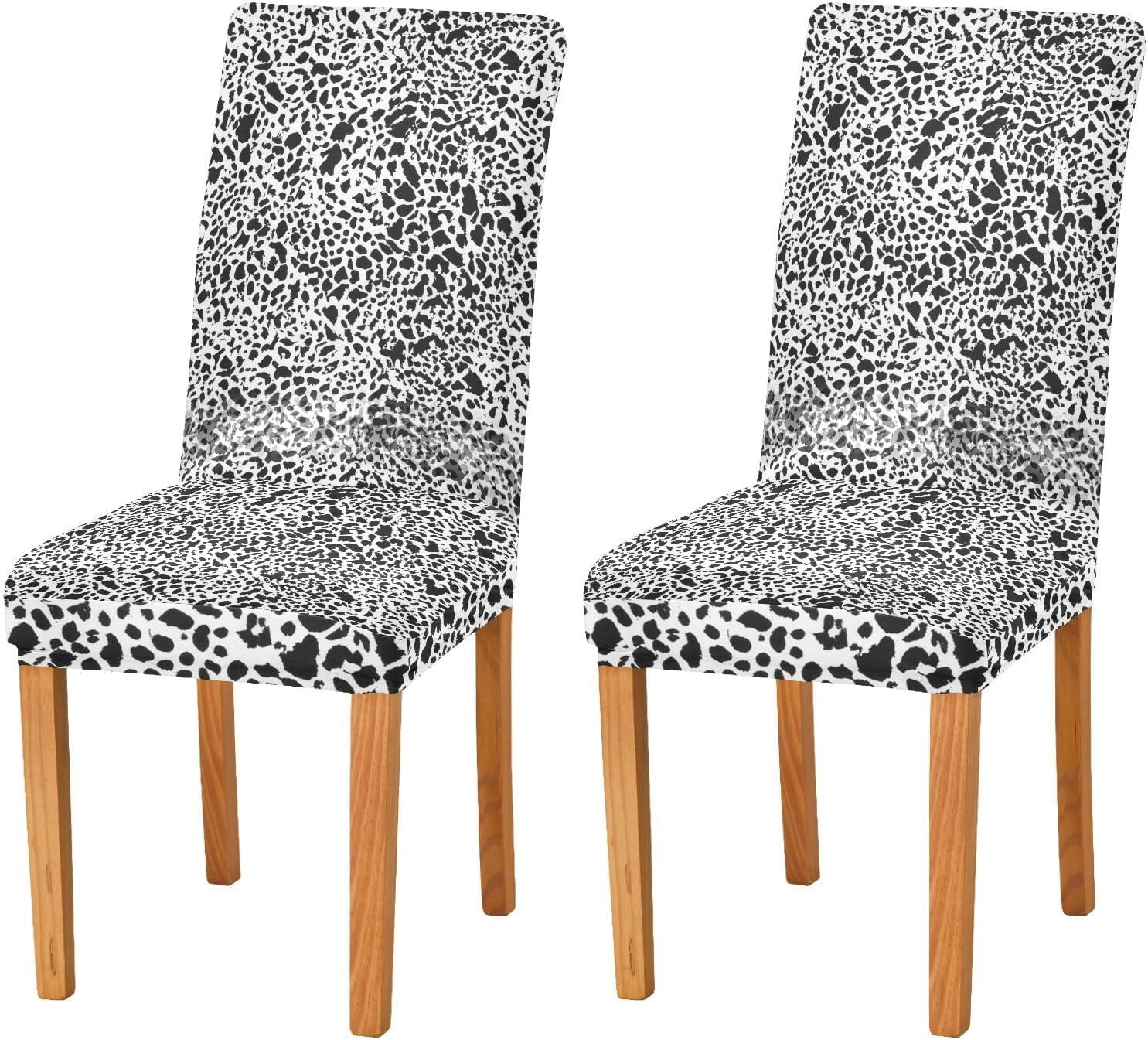 Dining Chair Covers Leopard Print Chair Slipcovers Washable Removable ...