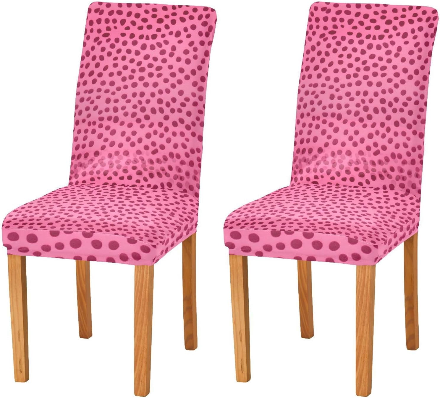 Dining Chair Covers Pink Leopard Print Chair Slipcovers Washable ...