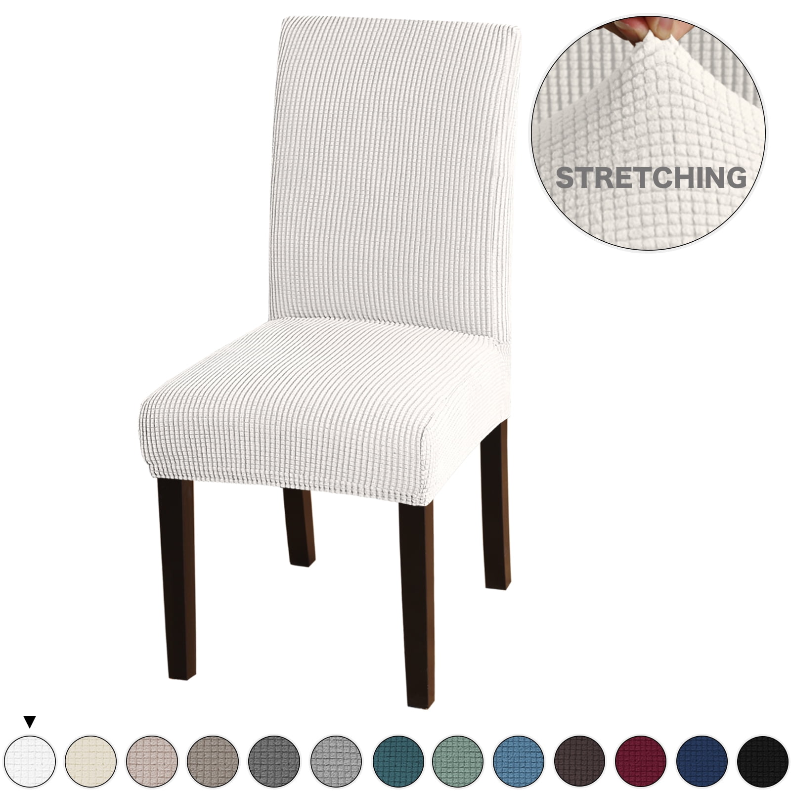 Dining Chair Covers Set of 2/4/6/8, Stretch Removable Chair Covers for ...