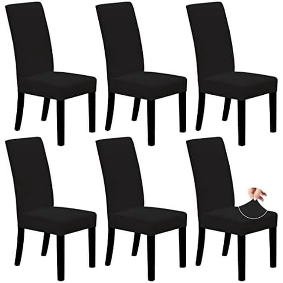 Dining Chair Covers Stretch Dining Room Chair Covers Set of 6, Parsons ...