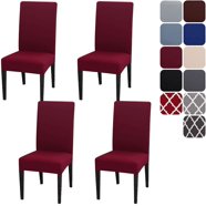 Subrtex Stretch Textured Grain Dining Chair Slipcover (Set of 2, Cream ...