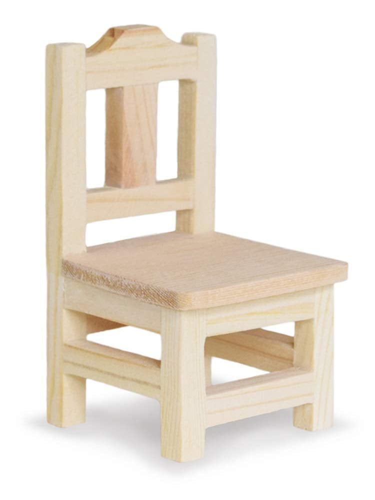 Dining Chair Miniature Wood for Dollhouses, Displays, Crafting, DIY - 3 ...