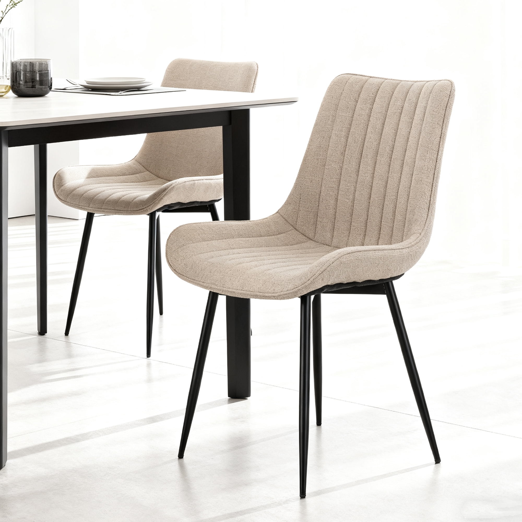 Dining Chair Set of 4, Modern Kitchen Dining Chairs with Padded ...