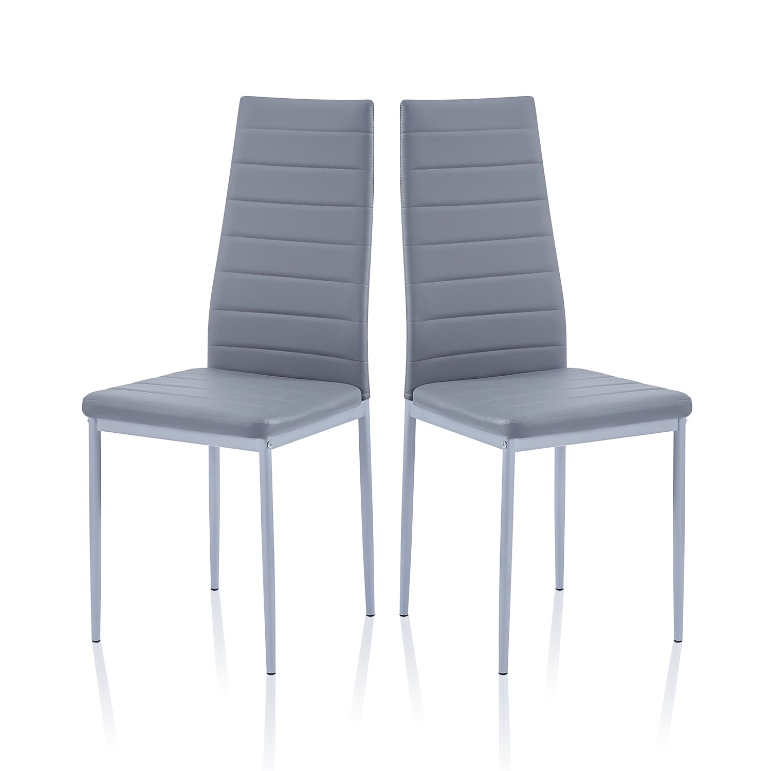 Dining Chair Set of 2, ROZHOME Modern Kitchen Chairs PU Side Chairs ...