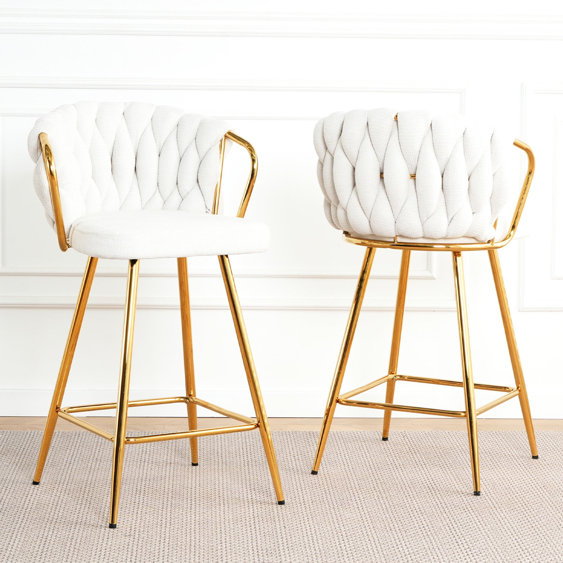 Dining Chair Set of 2 | Smooth Lines and Adjustable Feet | Metal ...