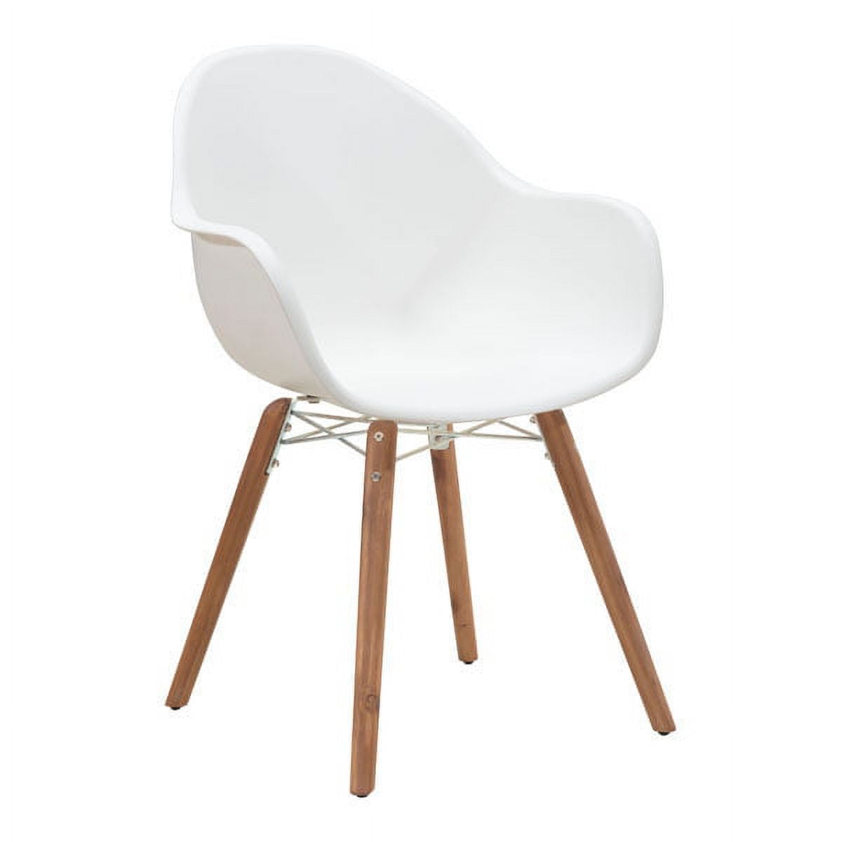 Dining Chair White (Set Of 4) - Polypropylene Acacia Wood - Walmart.com
