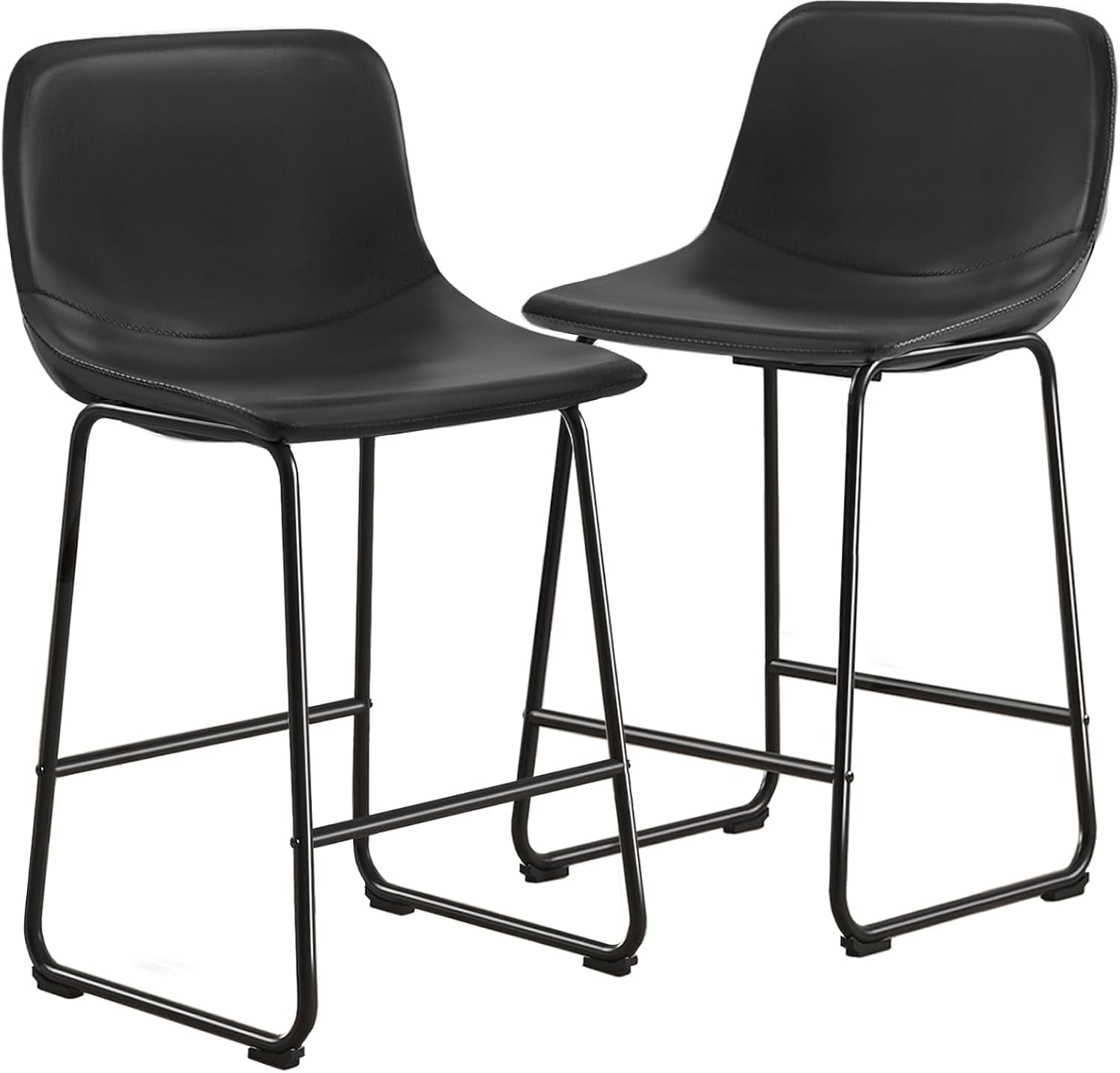 Dining Chairs Armless Counter Height Stools with Back Hold up to 500 ...