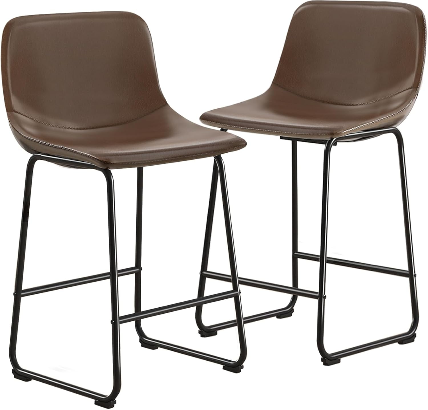 Dining Chairs Armless Counter Height Stools with Back Hold up to 500 ...