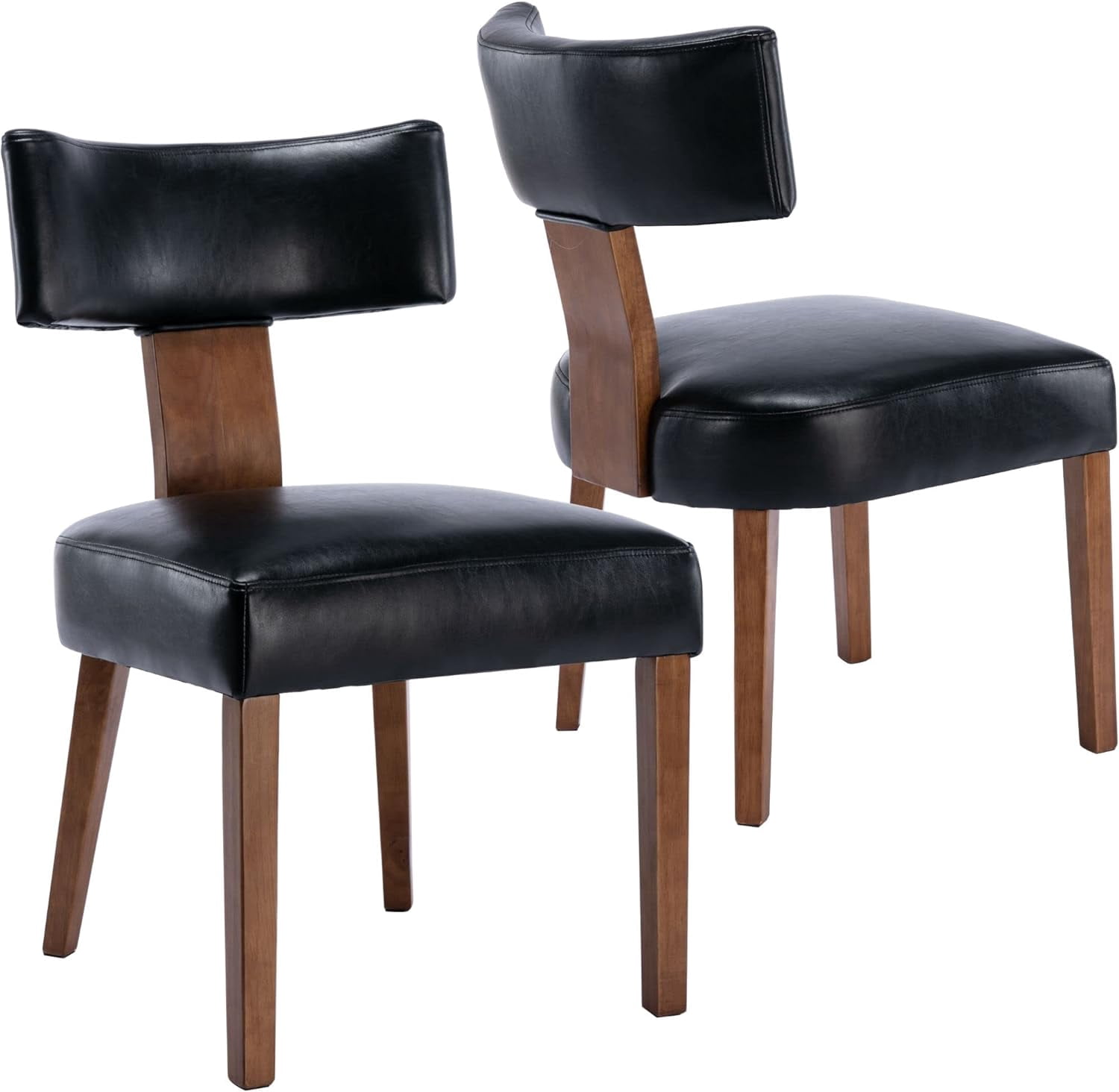 Dining Chairs Comfy Upholstered Side Chairs with Wood Legs Velvet ...