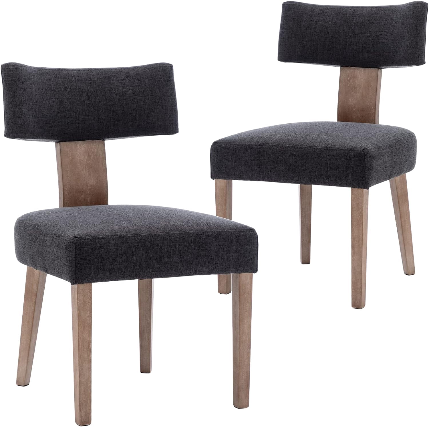 Dining Chairs Comfy Upholstered Side Chairs with Wood Legs Velvet ...