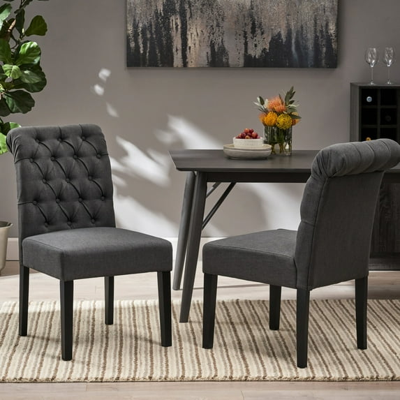 Dining Chairs / Dark Gray, Modern Regal Style, Sturdy Frame ...