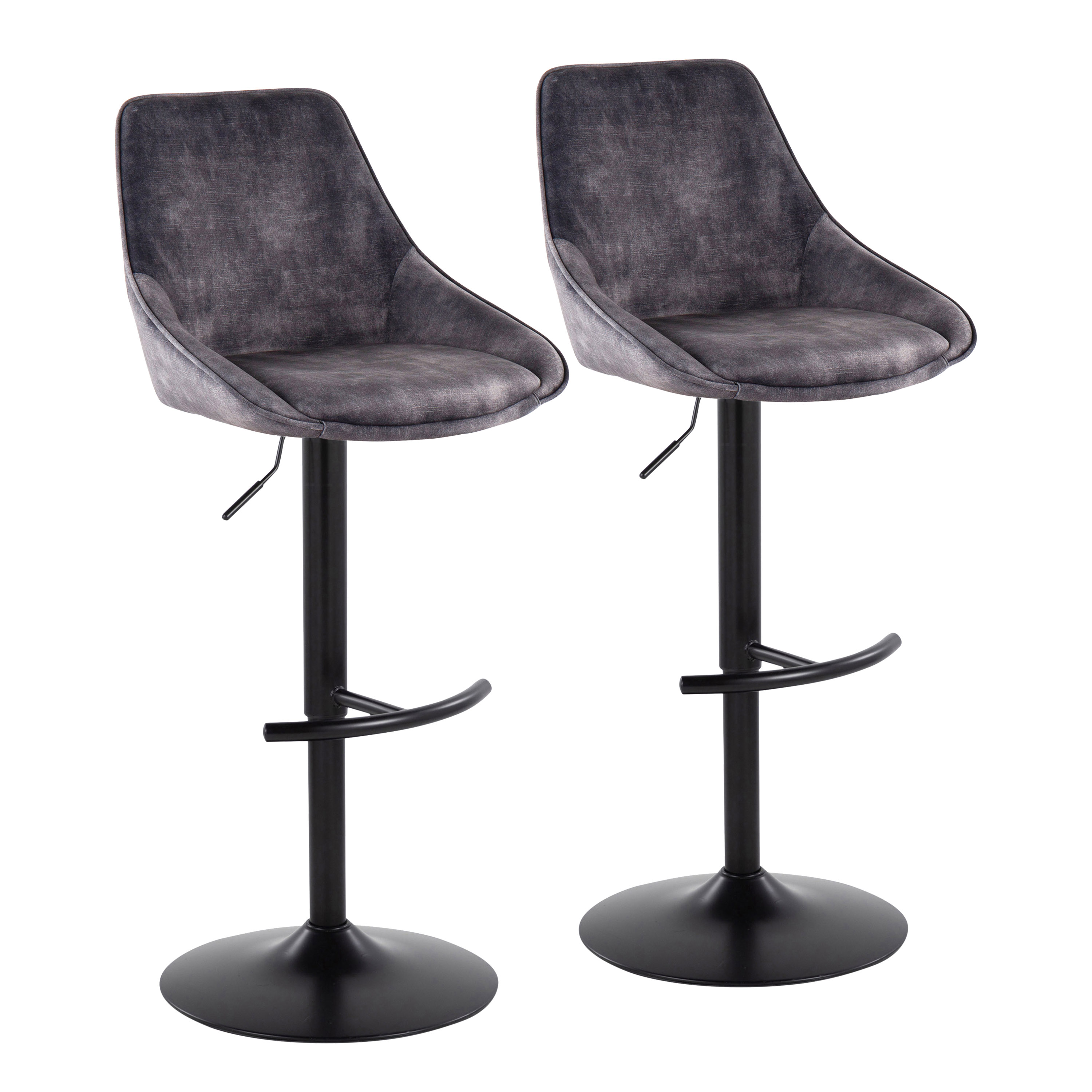 Dining Chairs Diana Contemporary Adjustable Barstool with Swivel in ...