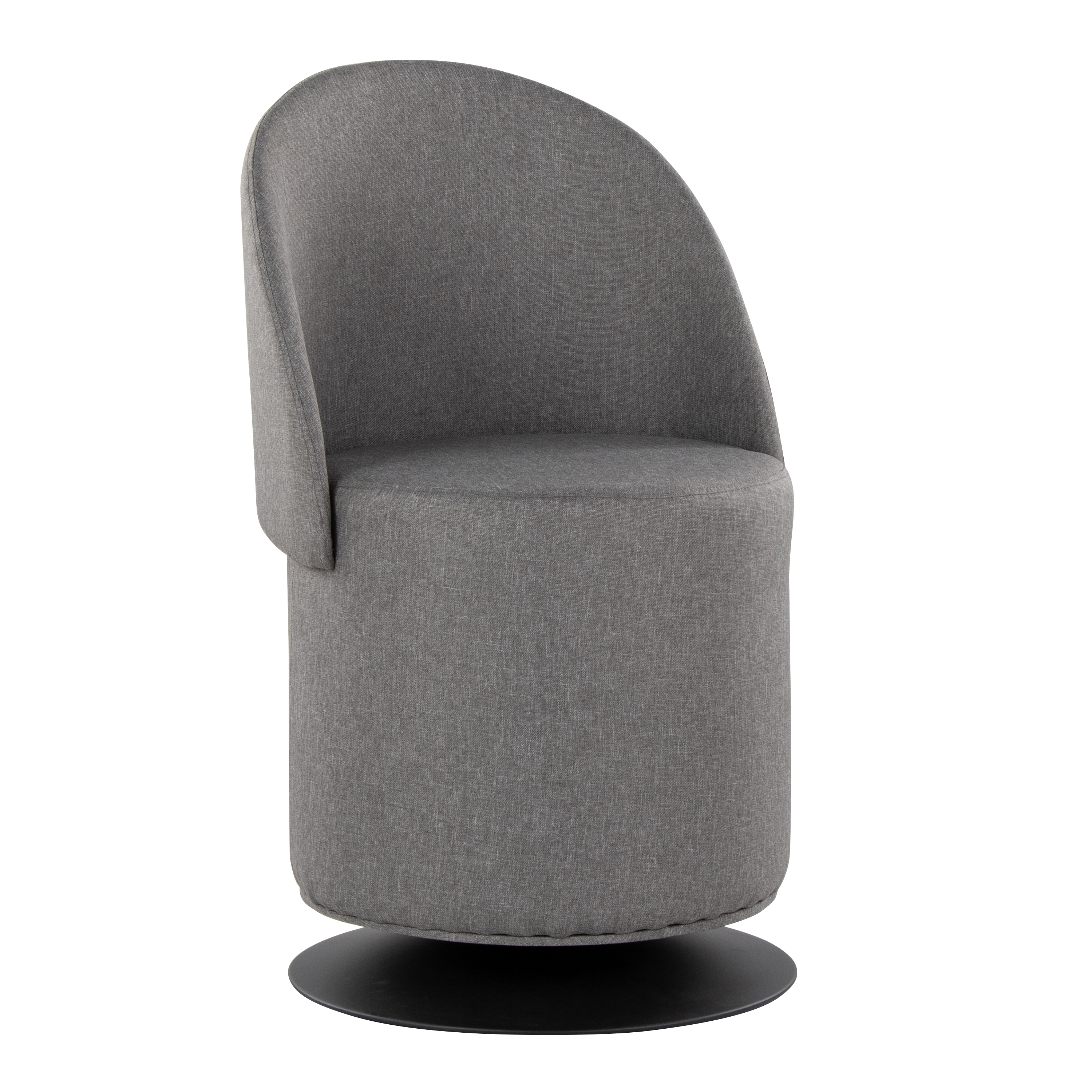 Dining Chairs Finch Contemporary Chair in Black Metal and Grey Fabric ...