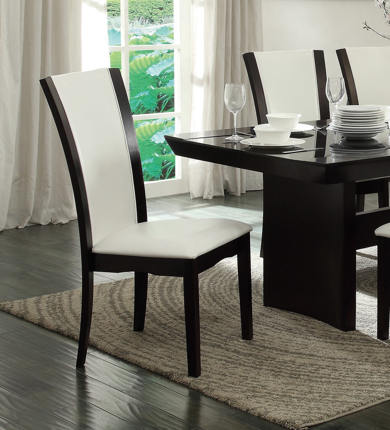 Dining Chairs Modern Contemporary Dining Side Chairs Set of 2 White ...