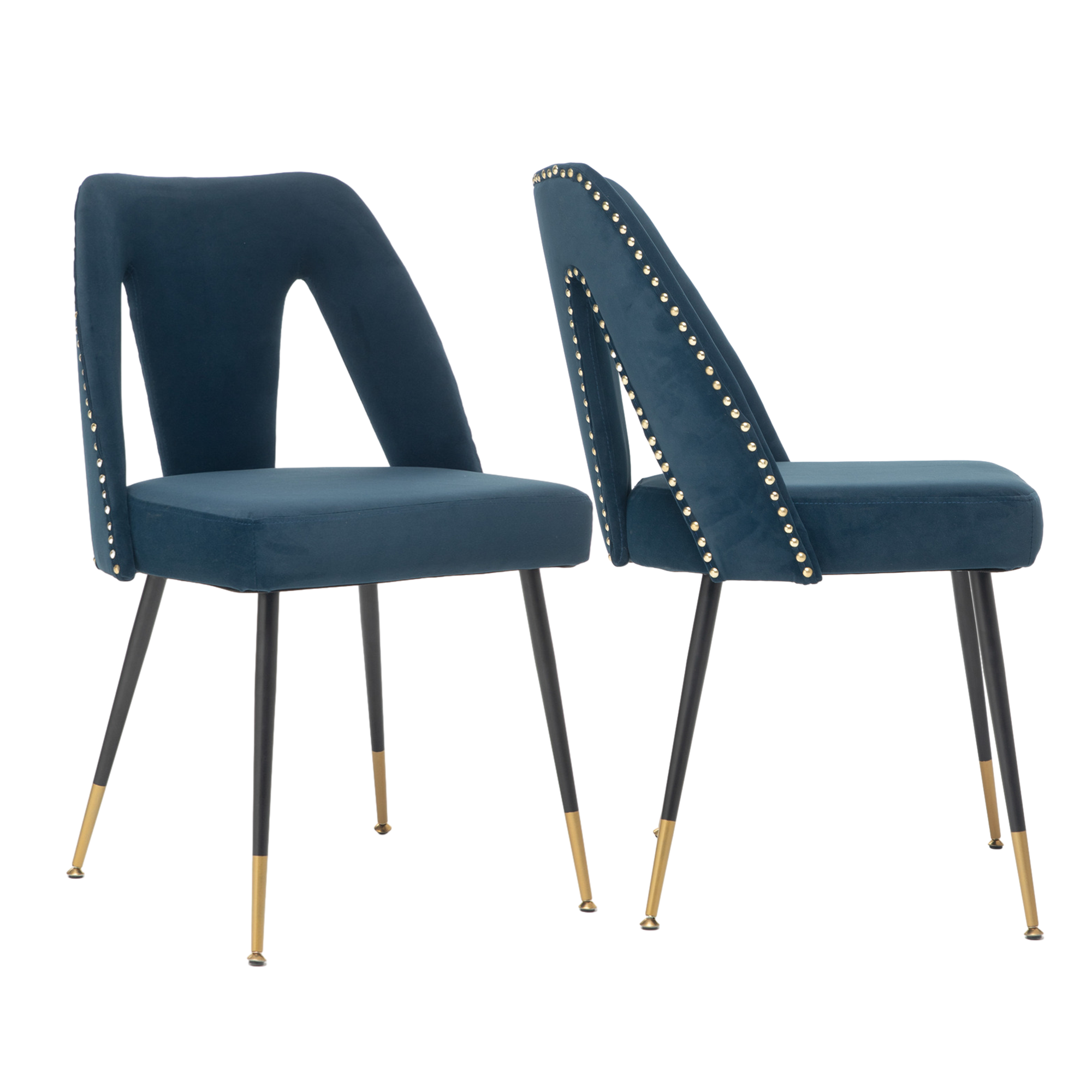 LeisureMod Allure Dining Chairs Modern Upholstered Seat and Back Solid ...
