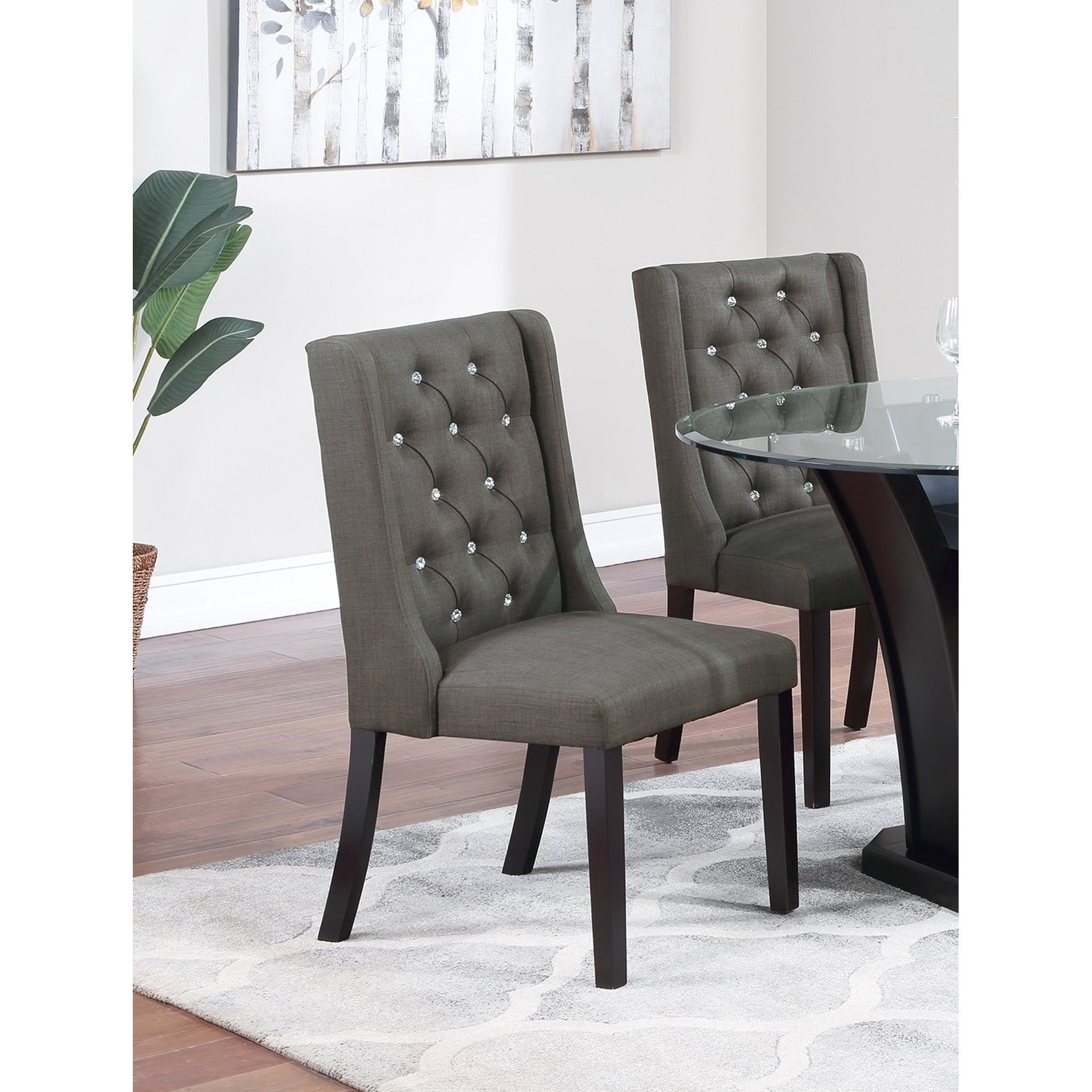 Dining Chairs | Modern Use in Dining Room | Birch Wood with Fabric ...