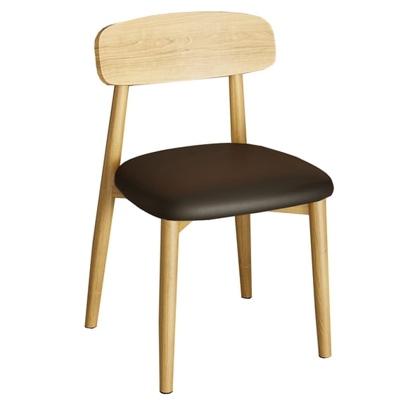 Dining Chairs Modern Wood Leather Kitchen Dining Chairs Living Room ...