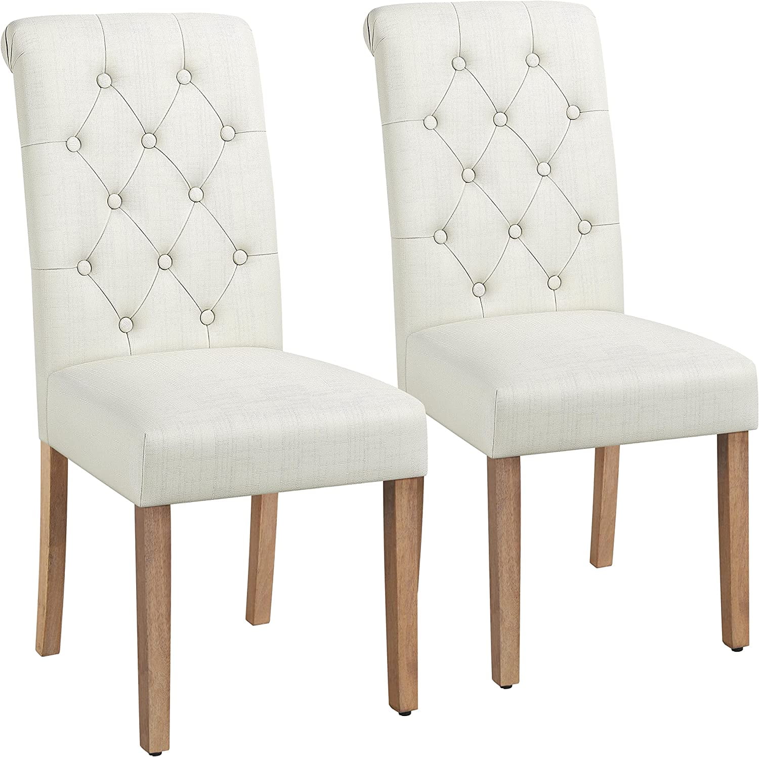 Dining Chairs Set of 2 Button Tufted Parsons Kitchen Chairs Upholstered ...
