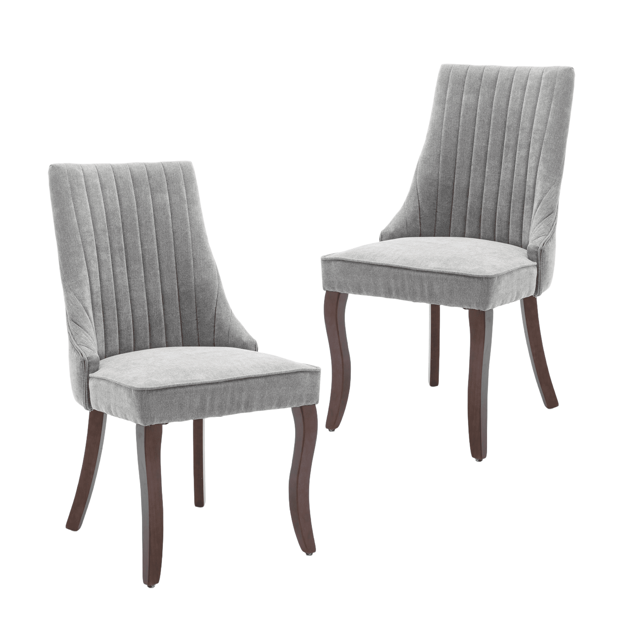 Dining Chairs Set of 2，Chenille Fabric Tufted Kitchen Dining Room Chair ...