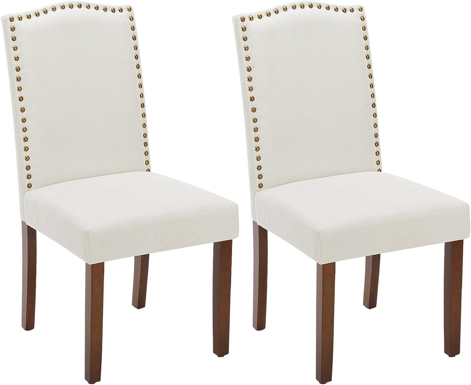 Dining Chairs Set of 2, Fabric Dining Room Chairs, Upholstered Parsons ...