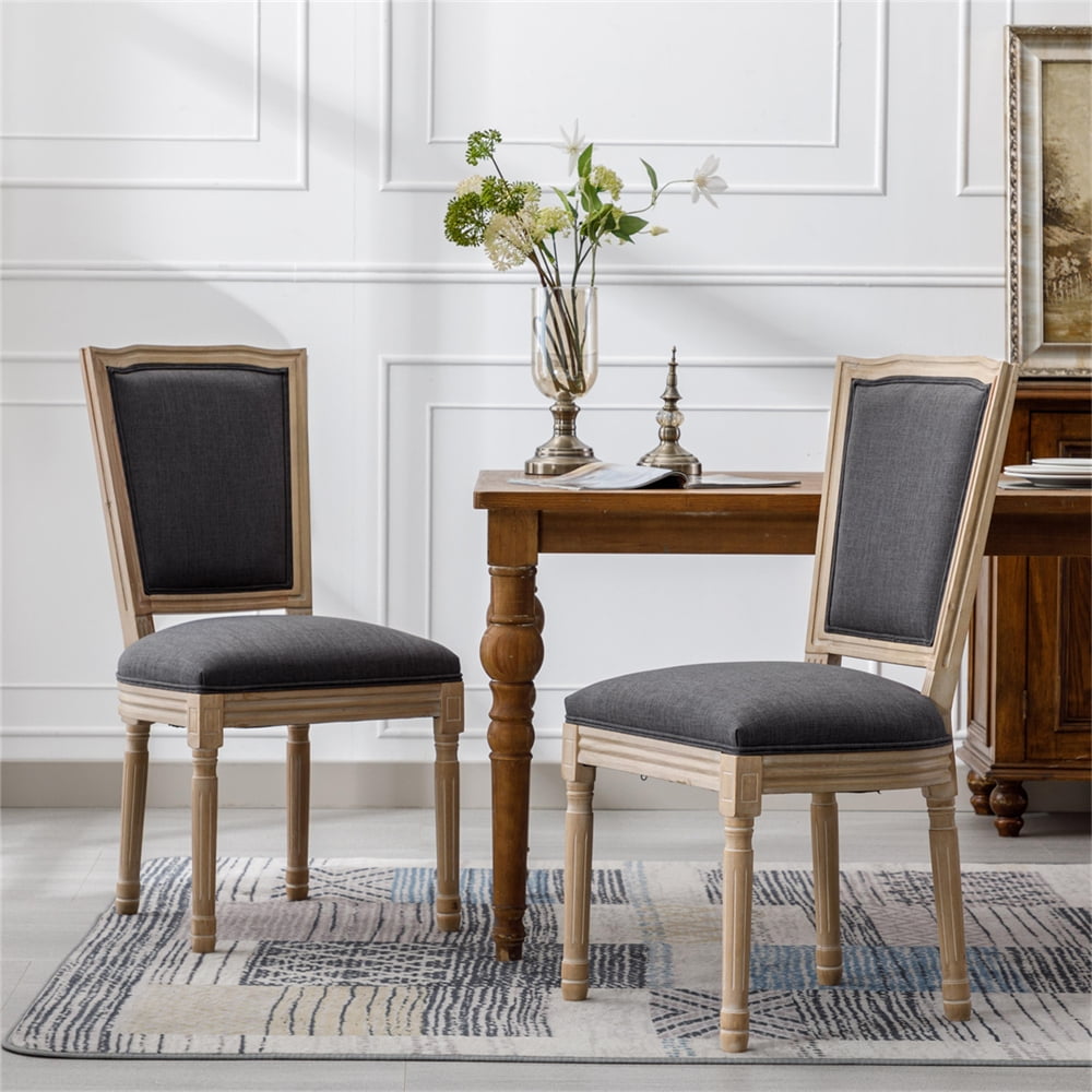 Dining Chairs Set of 2, Farmhouse Upholstered Dining Room Chairs with ...