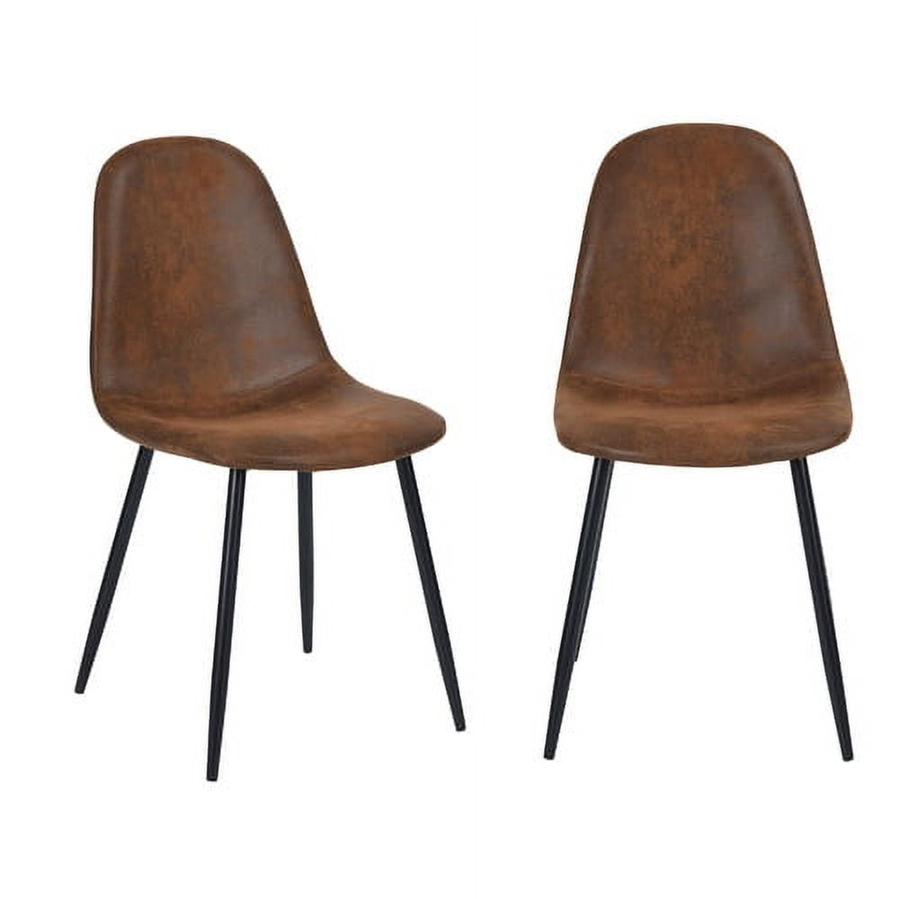 Dining Chairs Set of 2, Kitchen Chairs with Metal Legs, Mid Century ...