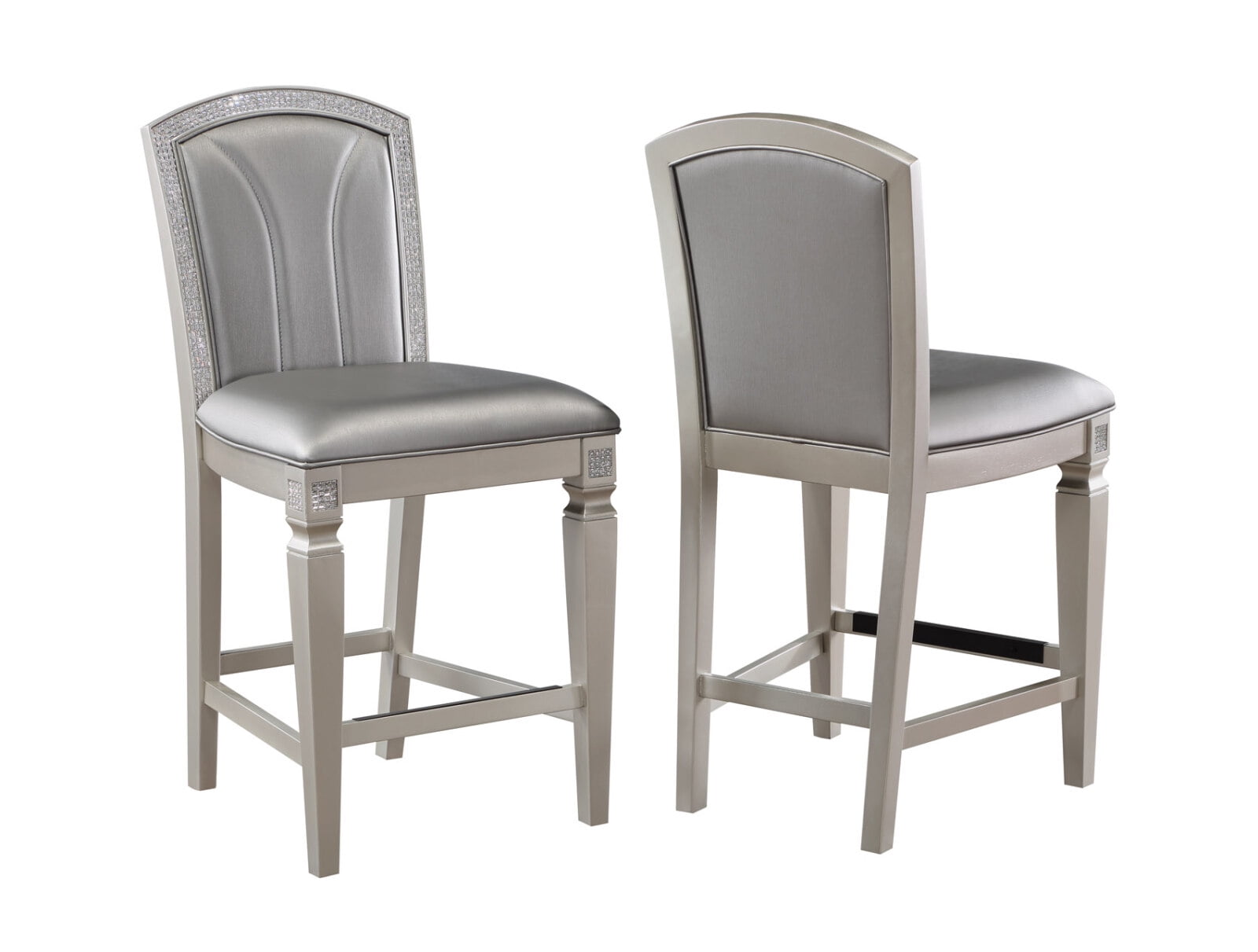 Dining Chairs Set of 2, Luxury Formal Glam Living Room Chairs, 2pc ...