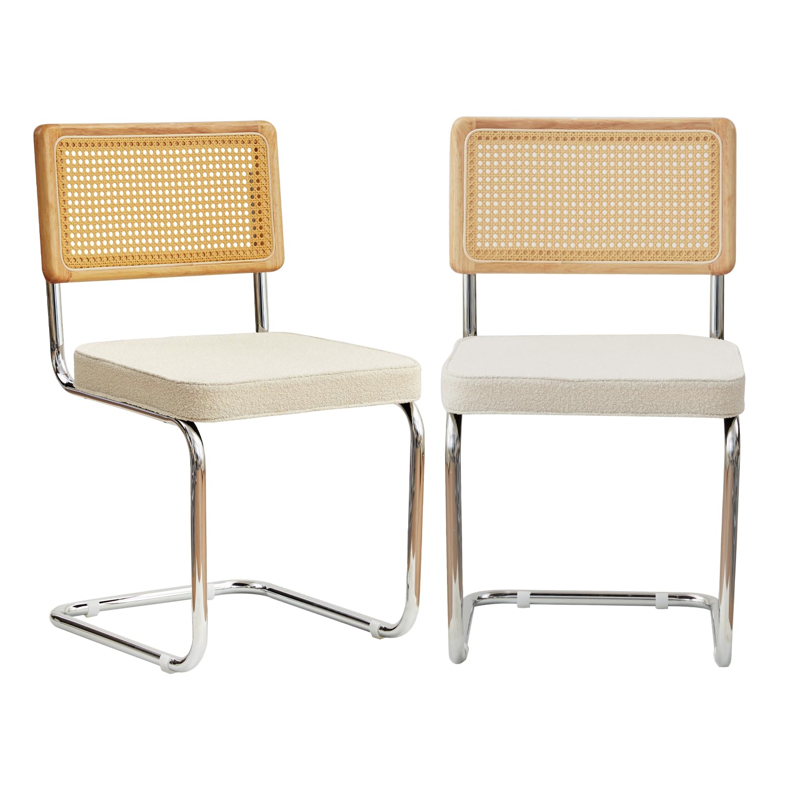 Dycanpo 18'' Tall Dining Chairs Set of 4 with Natural Solid Wood, Mid ...