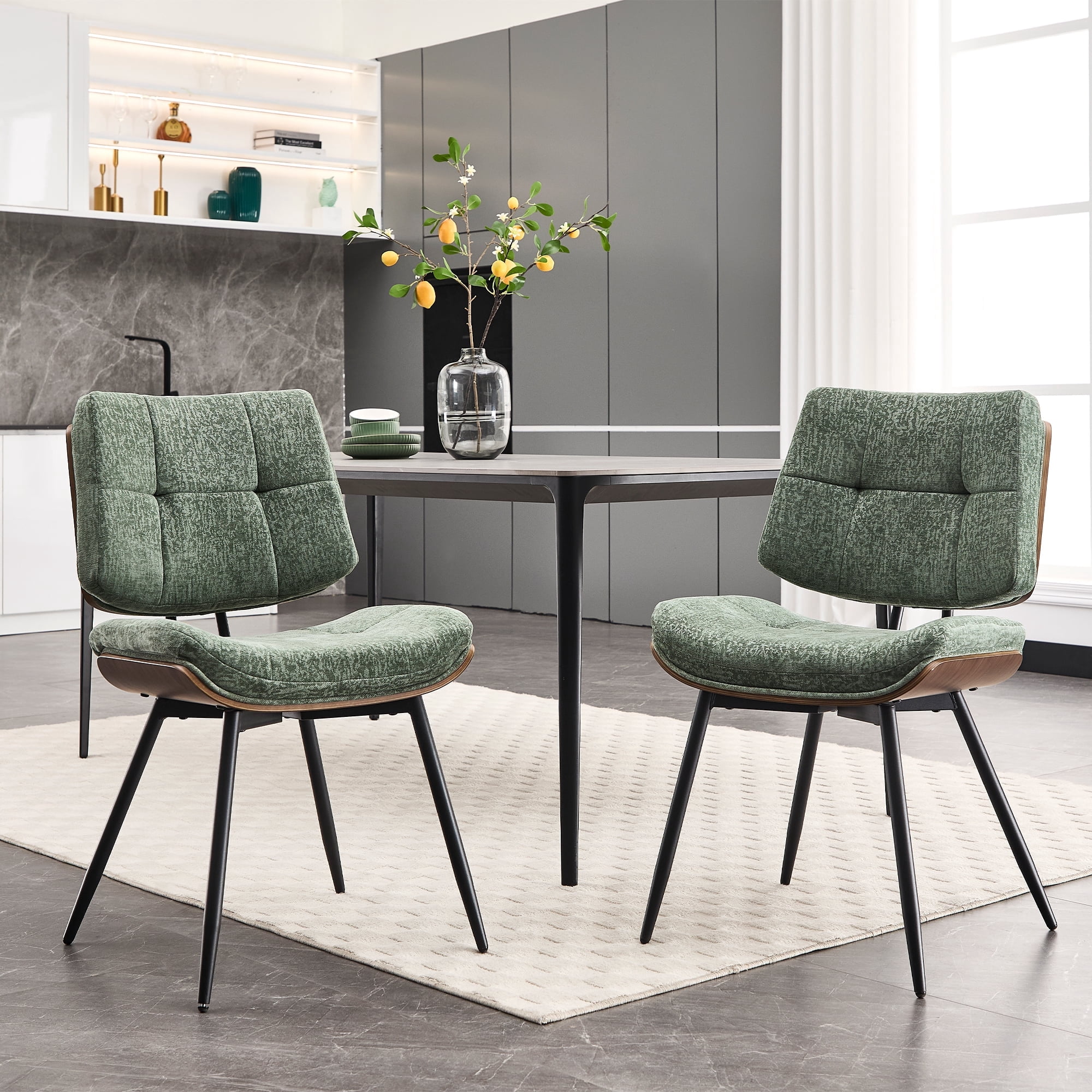 Dining Chairs Set of 2, Mid-Century Modern Kitchen & Dining Chairs ...