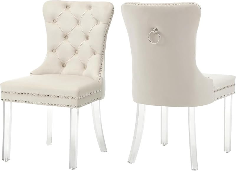 Dining Chairs Set of 2, Nikki Collection Dining Room Chairs with Wood ...